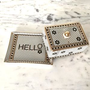 Anthropologie | Kitchen | Rare Anthropologie Bistro Tile Hello Butter ...
